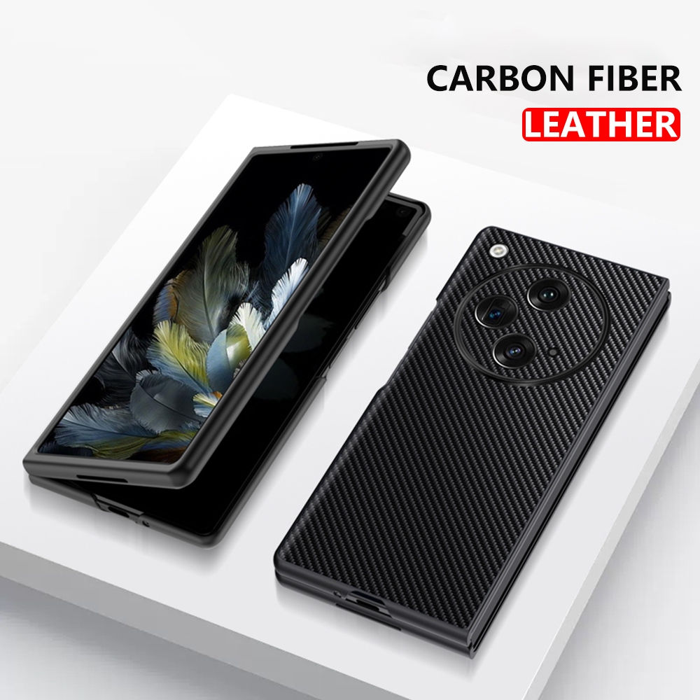 Leather Casing for Oppo Find N3 FindN3 Phone Case Luxury Carbon fiber ...