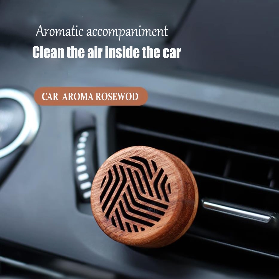 Wooden Car Essential Oil Diffuser with Vent Clip Lava Stone ...