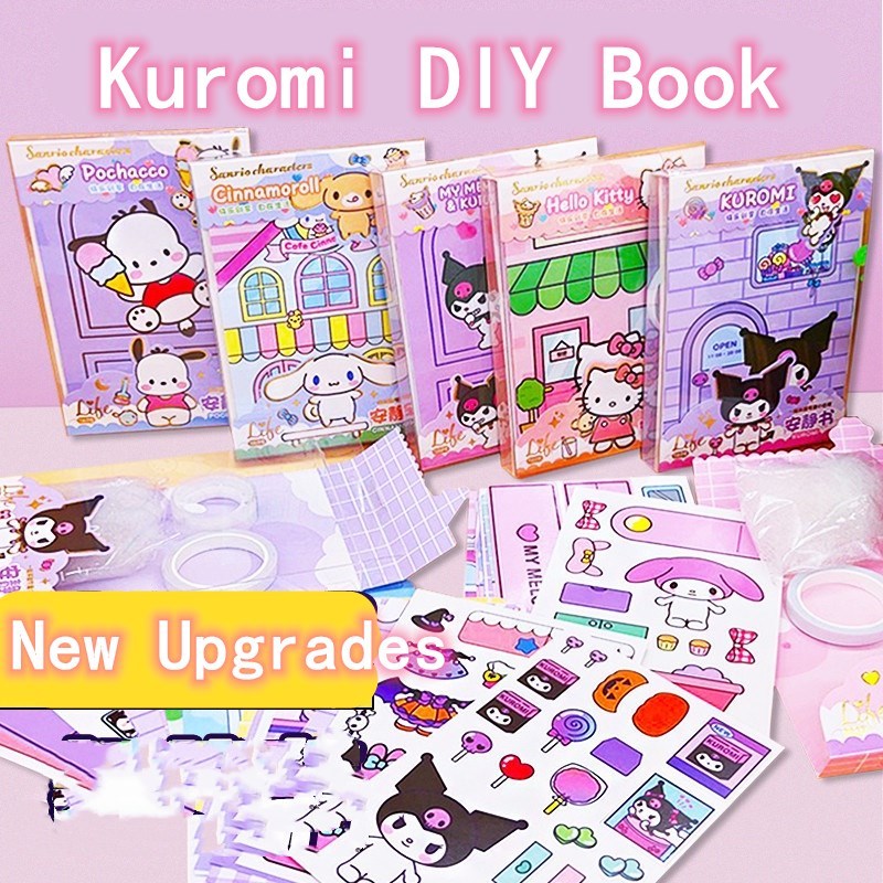 Diy Quiet Book Sanrio Book Educational Kuromi Homemade Book Hello kitty ...