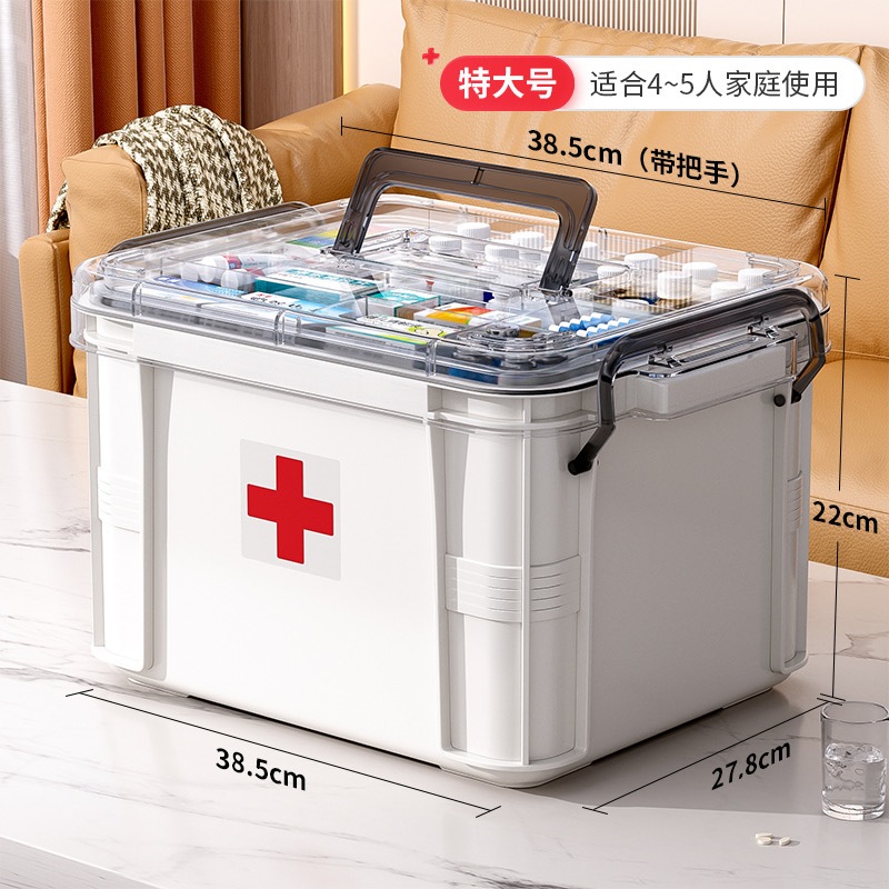 Transparent Visible First Aid Box High-capacity Multilayer Family ...