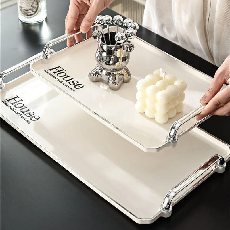 New light luxury tray, high-looking acrylic tea tray, household ...