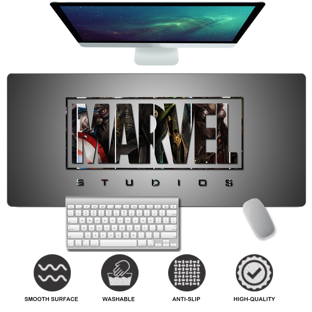 Marvel Mouse pad Extended Large Gaming Mousepad Stitched Edge Deskpad ...