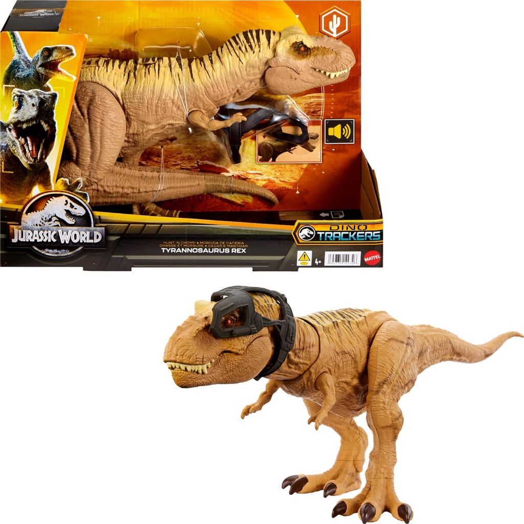 Jurassic World Tyrannosaurus T Rex Dinosaur Toy with Sound, Hunt Chomp ...