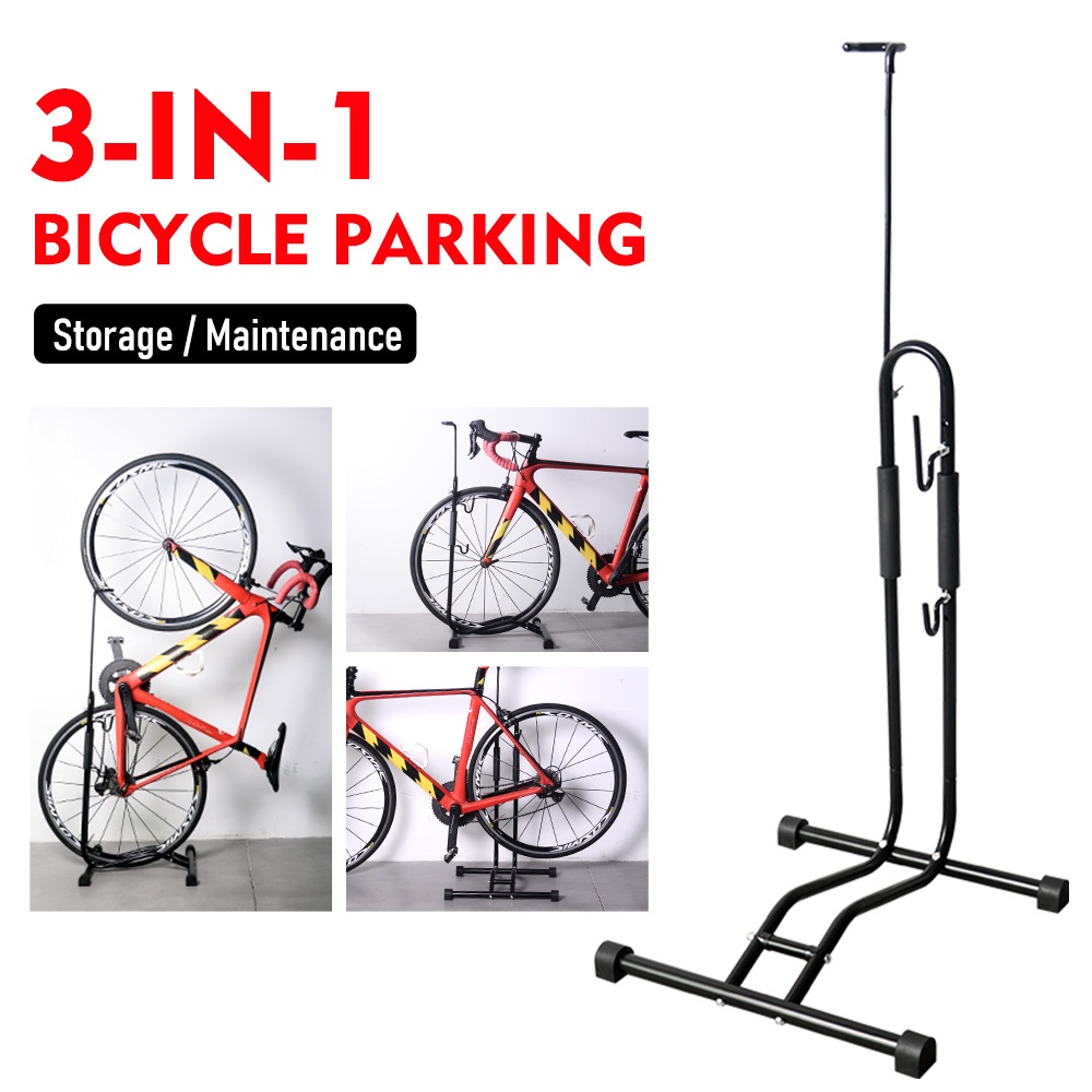 3 in 1 Vertical Bicycle stand Bike Floor Parking Rack Bike Indoor ...