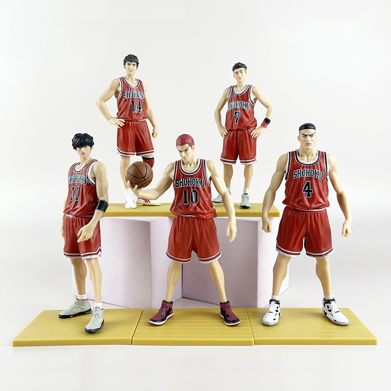 5Pcs/Set 14-16cm Anime Slam Dunk Figure Sakuragi Hanamichi Rukawa Kaede ...