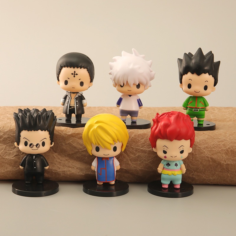 6Pcs/Set 8cm Anime Hunter × Hunter Figure Gon Freecss Killua Zoldyck ...