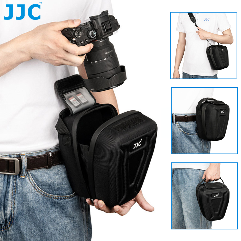 JJC Camera Case Hard Shell Protective Holder Portable Waist Belt Bag ...