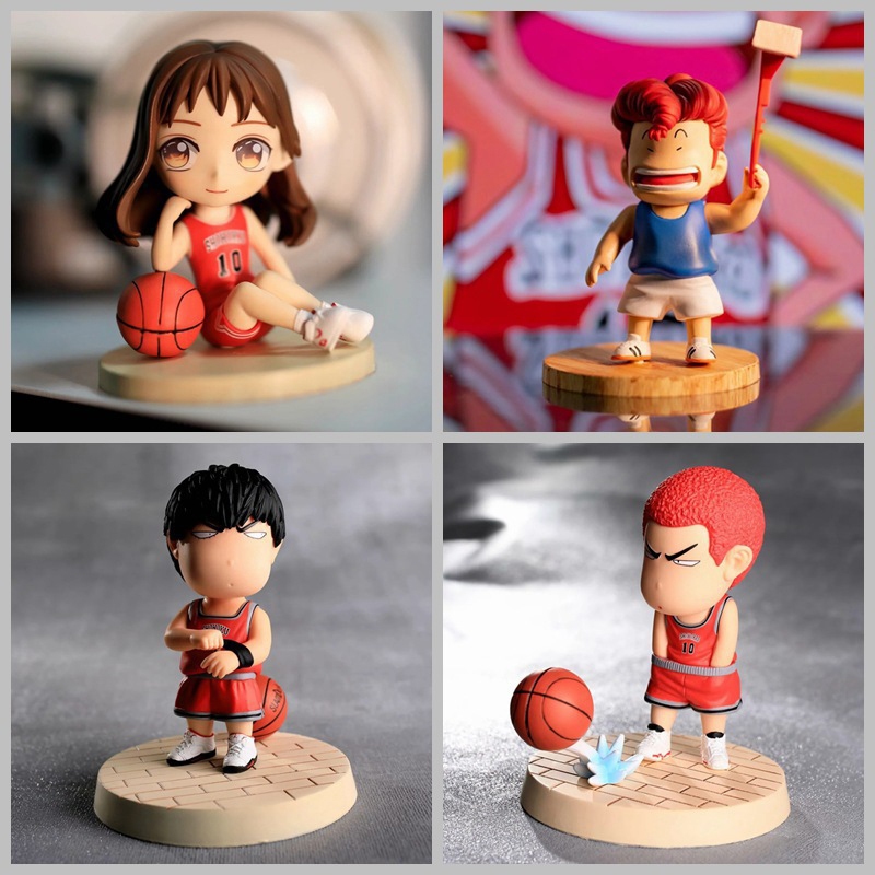 4 Style Anime Slam Dunk Figure Sakuragi Hanamichi Rukawa Kaede Haruko ...