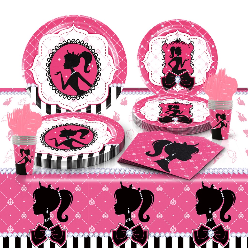 Barbie Birthday Party Decoration Barbiee Paper Napkins Cups Plate ...
