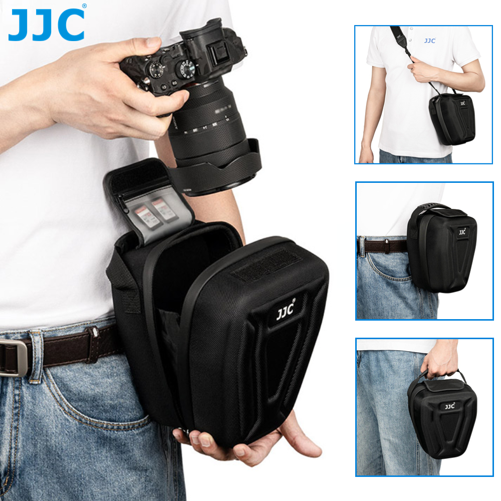 JJC Camera Case Hard Shell Protective Holder Portable Waist Belt Pouch ...