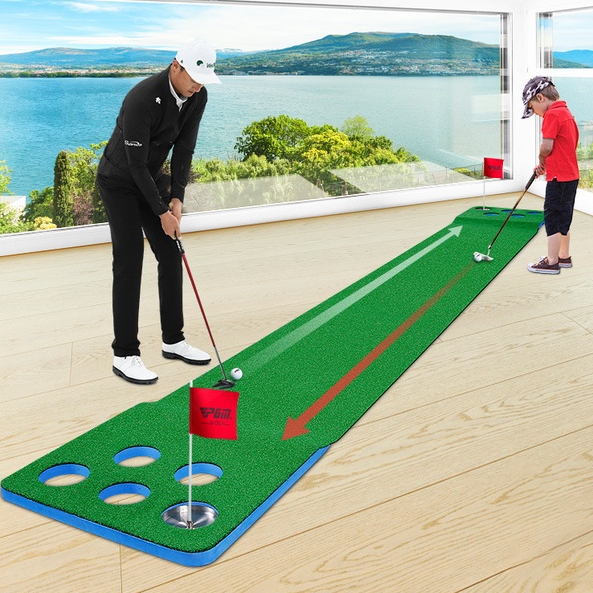 PGM Indoor Golf 12 Ball Hole Two-Way Green Trainer Home Golf Set ...