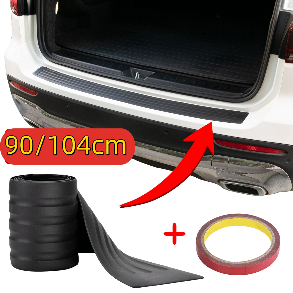 90/104cm Car Trunk Rear Bumper Protector Sticker Trunk Door Sill Plate ...