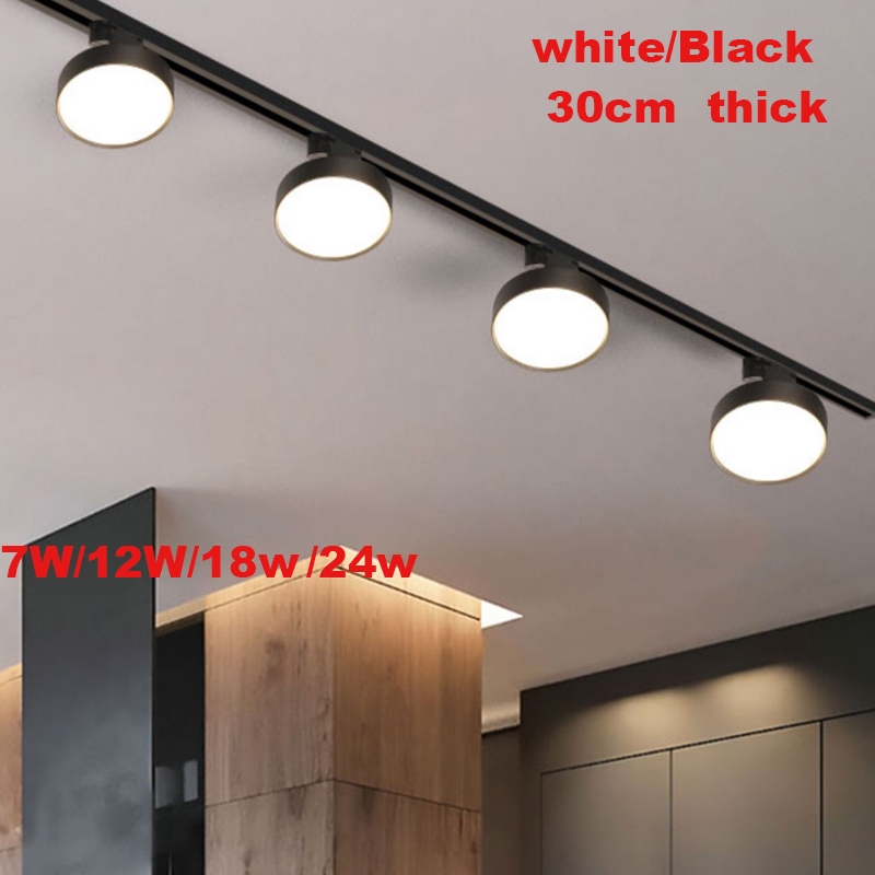 1pcs LED Track Light 9W 12W 18W 24w COB Spotlight Track Rail Lighting ...