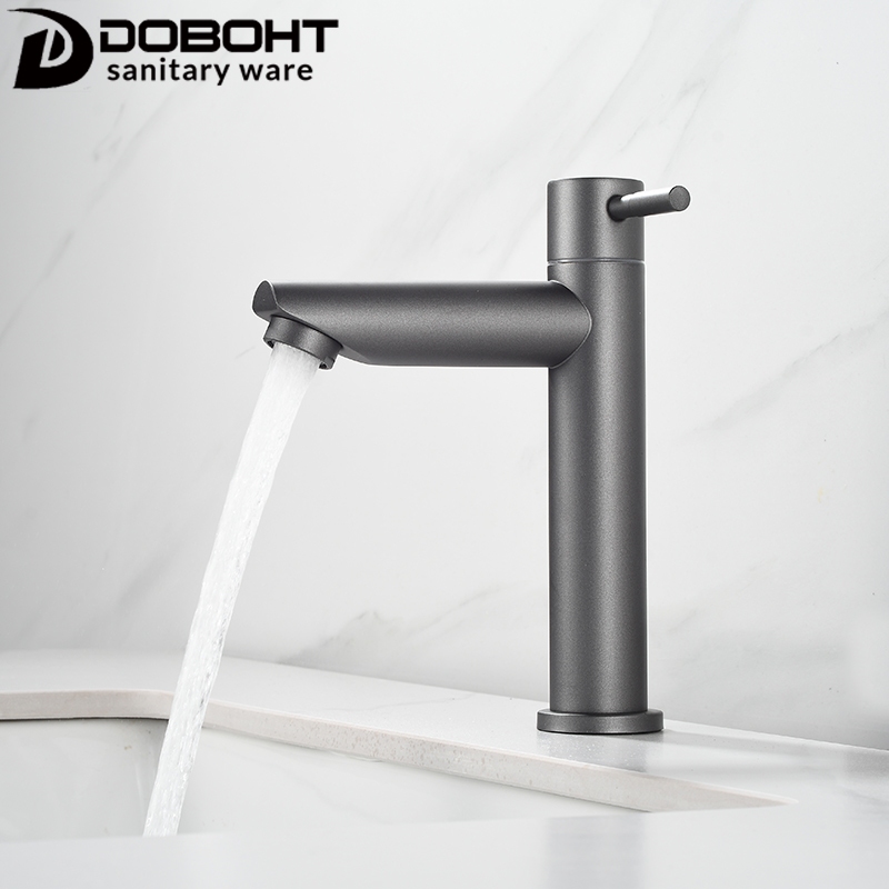 DOBOHT Gunmetal Grey Color 304 Stainless Steel Bathroom Sink Basin ...