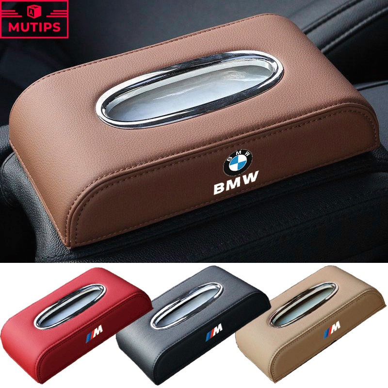 BMW Car Leather Tissue Box Paper Storage Holder Auto Interior ...