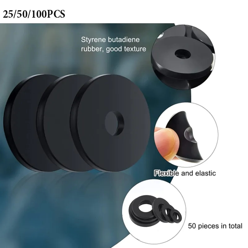 25/50/100pcs M3 M4 M5 M6 M8 M10 M12 Black Insulation Sealing Ring ...