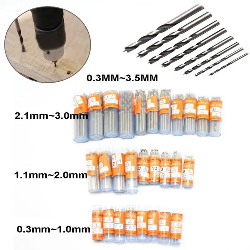 10pcs/box Hand HSS Straight Shank Twist Drill For Metal High Speed ...