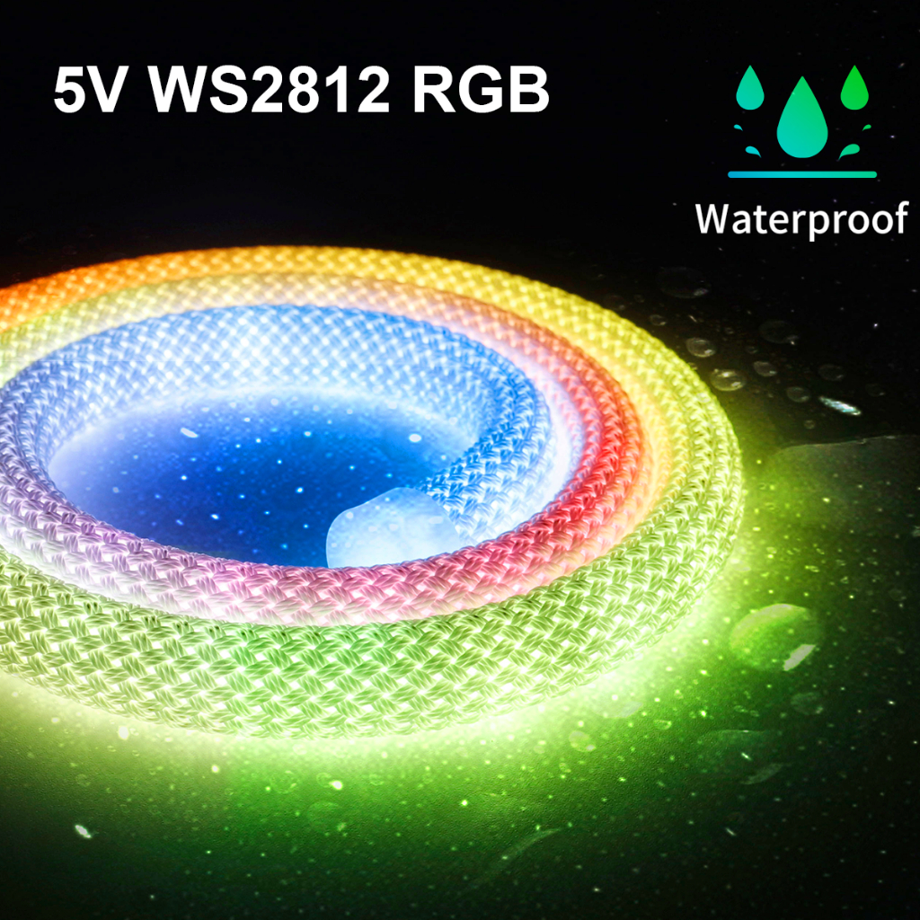 DC5V WS2811 WS2812B Round Reticulate Pattern Neon LED Strip Lights 360 ...