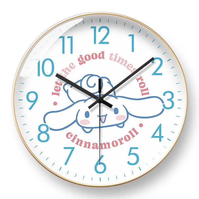 20cm Sanrio Cartoon Clock Wall Clock Cinnamoroll Genuine New Children ...