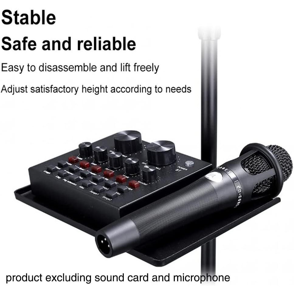 Microphone Stand Tray Mount Clamp on Rod Holders, Microphone Stand Desk ...
