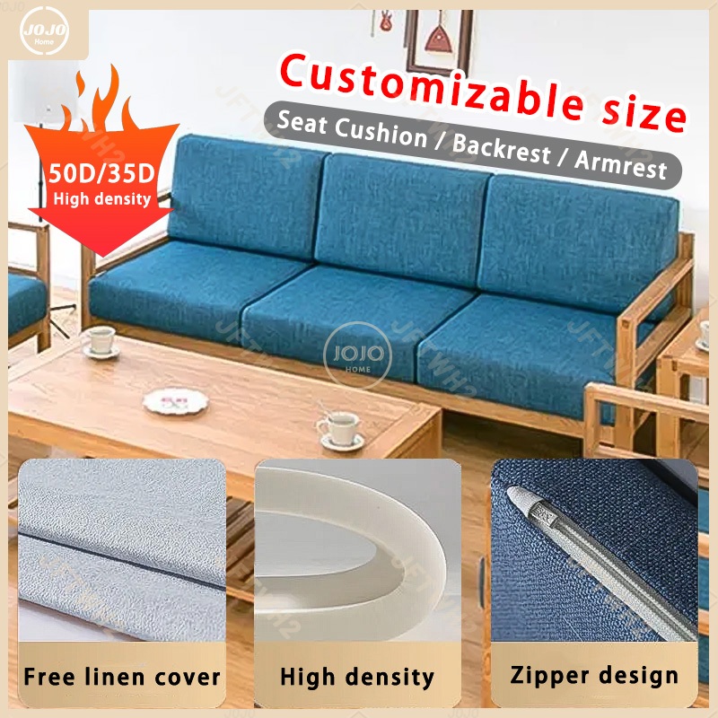 sofa cushion sponge customized 50D high density foam bay window cushion ...