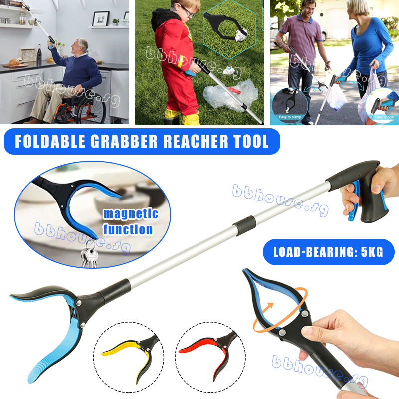 Foldable Grabber Reacher Tool Long Handle Pick Up Stick Reaching Claw ...