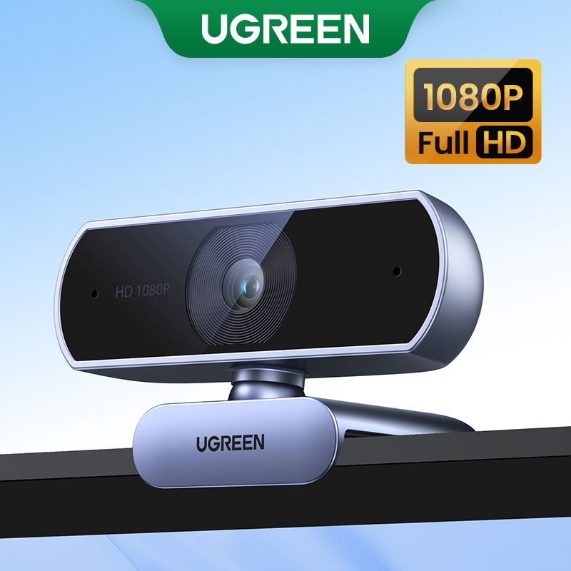 UGREEN 1080P Full HD Webcam Dual Mic 360° Adjustable Computer USB ...