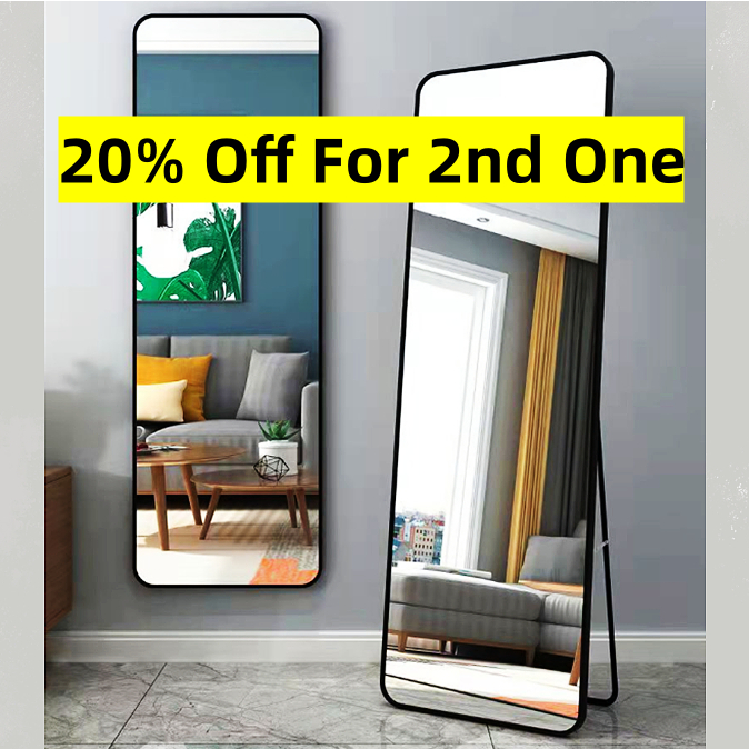 Full Length Mirror Floor Standing Mirror Room Wardrobe Hanging Dressing ...