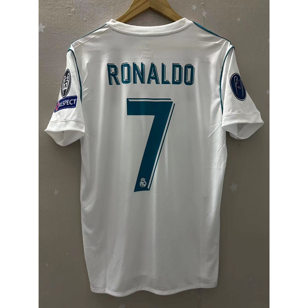 17-18 RMA Home RONALDO BALE SERGIO RAMOS Top Quality Retro Football ...