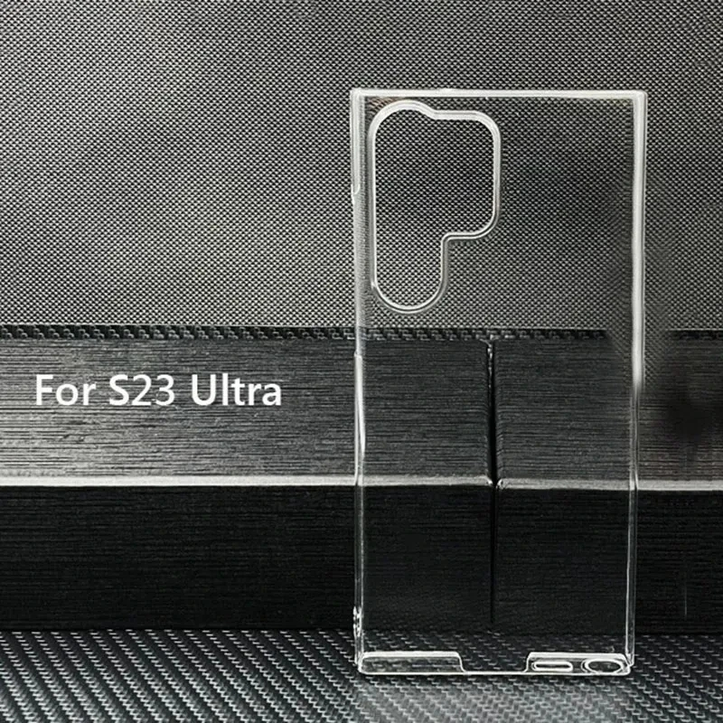 Clear Hard PC Plastic Phone Case For Samsung Galaxy S21 S20 S23 S22 S24 ...