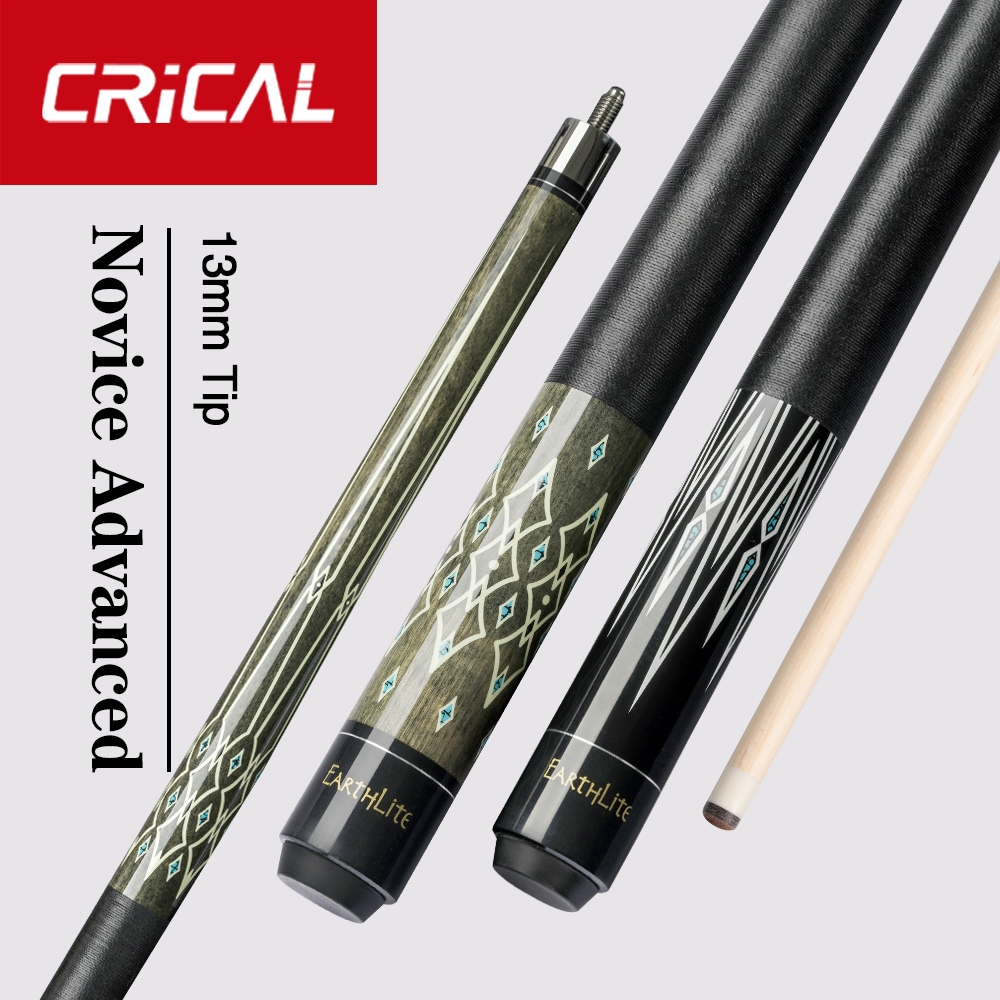 CRICAL FA-1/2 Pool Cue Billiard 13mm Black Thunder Fire Tip 18 Teeth ...