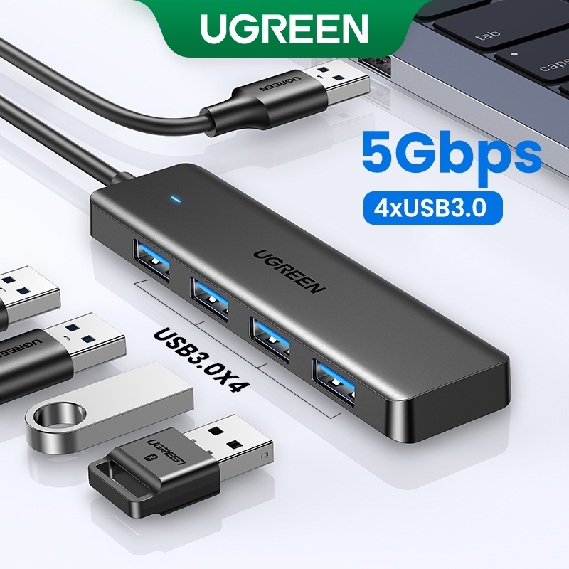 UGREEN USB 3.0 Hub 4 Ports USB A Splitter Ultra-Slim USB Expander for Mouse Keyboard Flash Drive ...