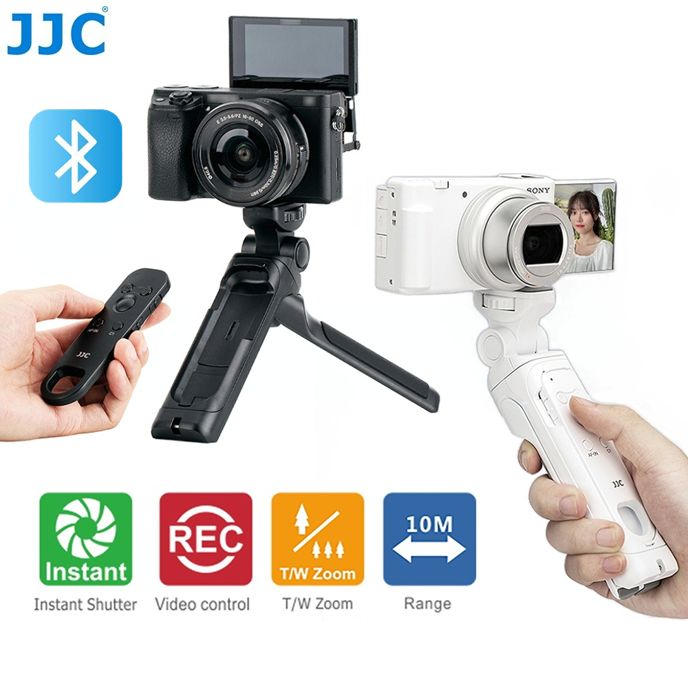 JJC TP-S1 Mini Tripod Grip with Bluetooth Wireless Remote Control for Sony Camera ZV-1 ZV1 ZV ...
