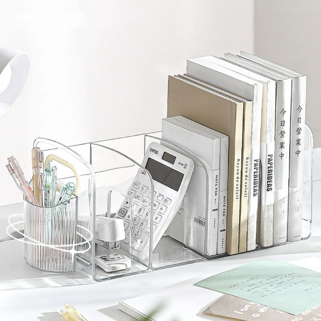 Divided Book Stand With Penholder Book Organizer Box Children's Picture ...