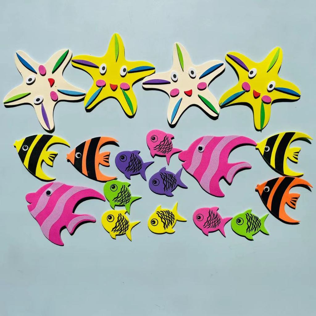 EVA Foam marine fish Craft 3D Wall Decoration classroom blackboard ...
