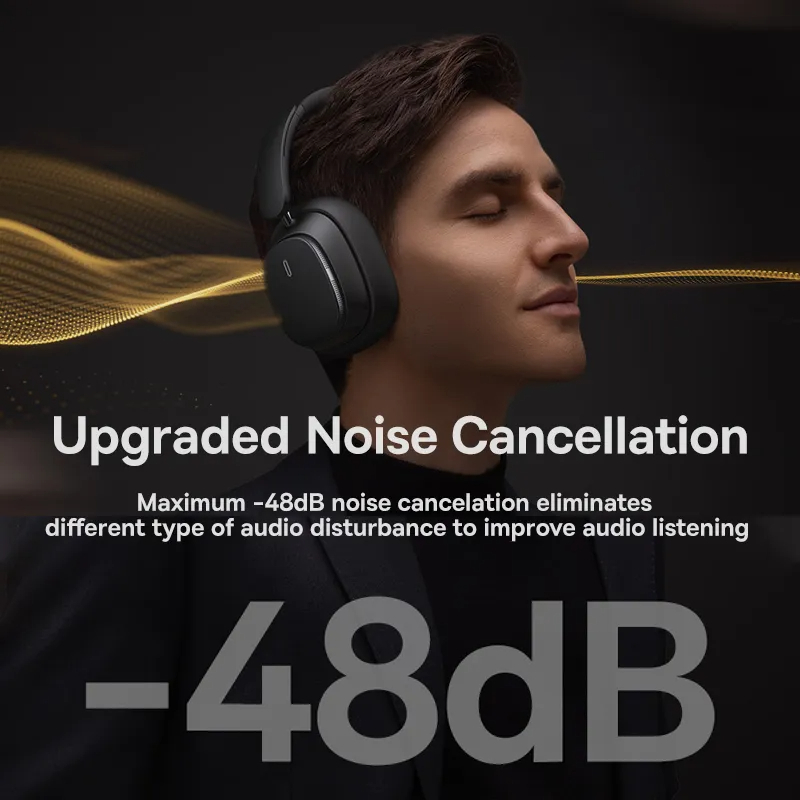 Baseus H1 Pro Wireless Headphone Hybrid -48dB Active Noise Cancellation ...