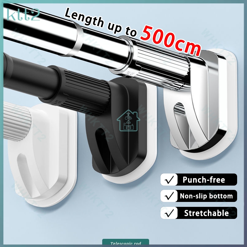 Clothes drying rod without punching telescopic curtain rod closet ...