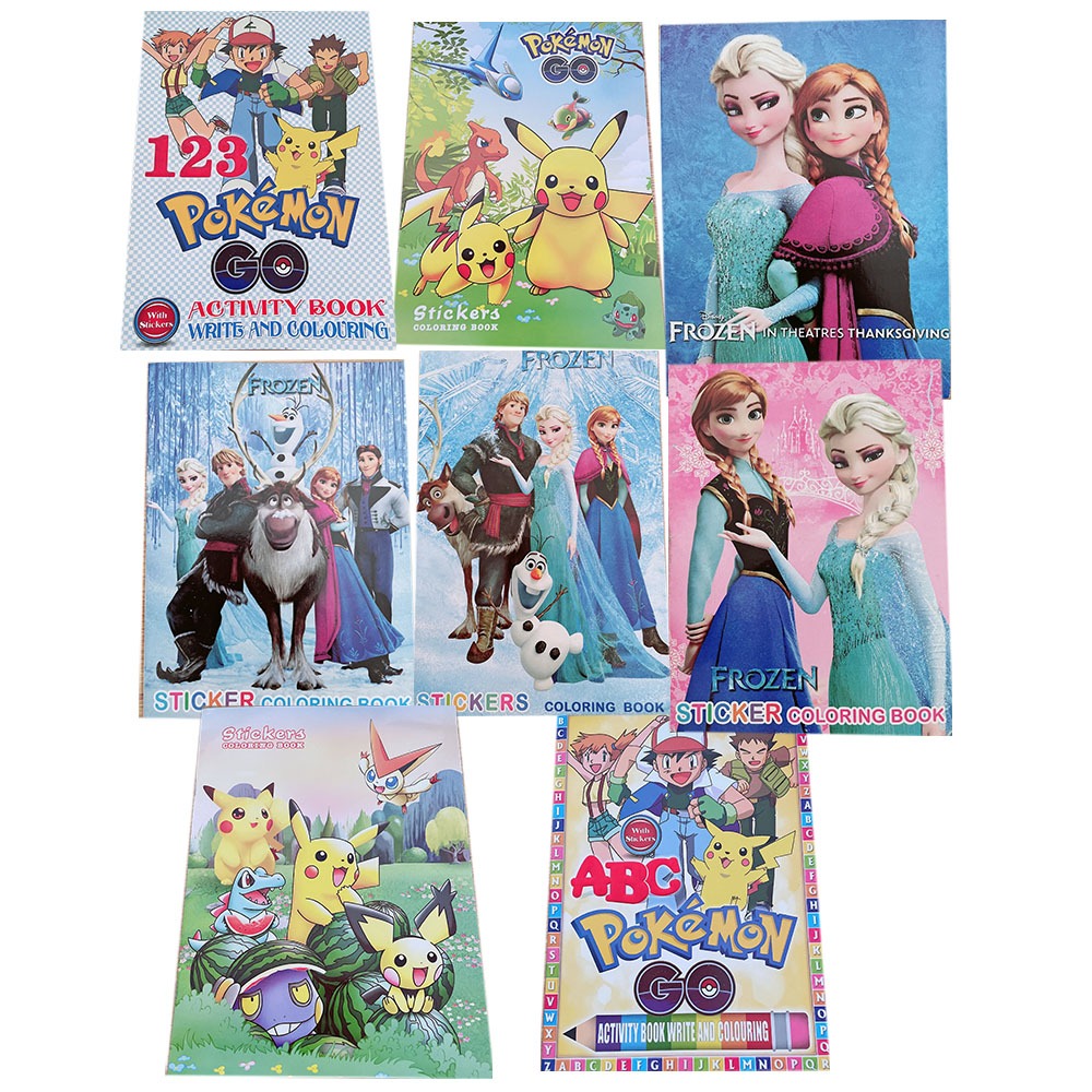 27cm*10cm 21*14cm 14*11cm Disney Cartoon Girls Frozen Coloring Book ...
