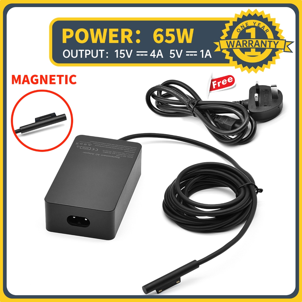 Microsoft Surface Charger 65W 15V 4A Laptop AC Power Adapter for ...