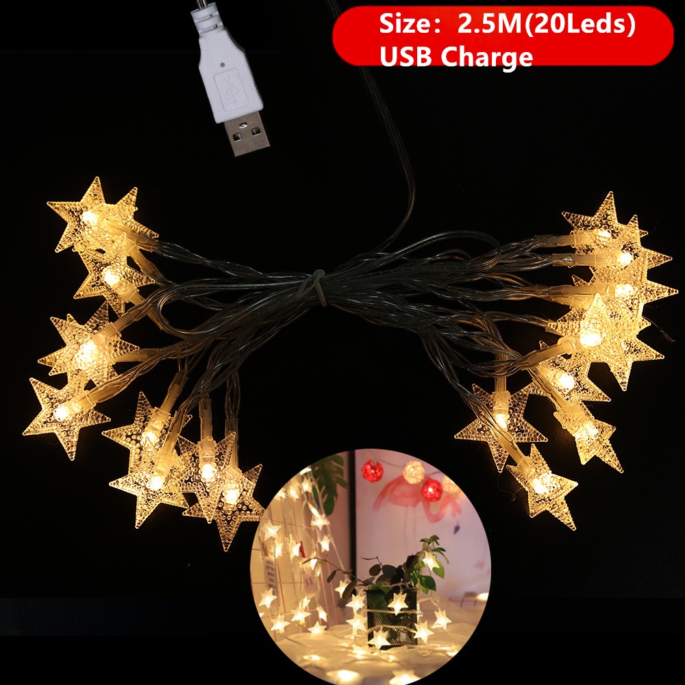 10-LED 1.5M Battery-Operated Garland Light - Santa Claus, Snowman, Xmas ...