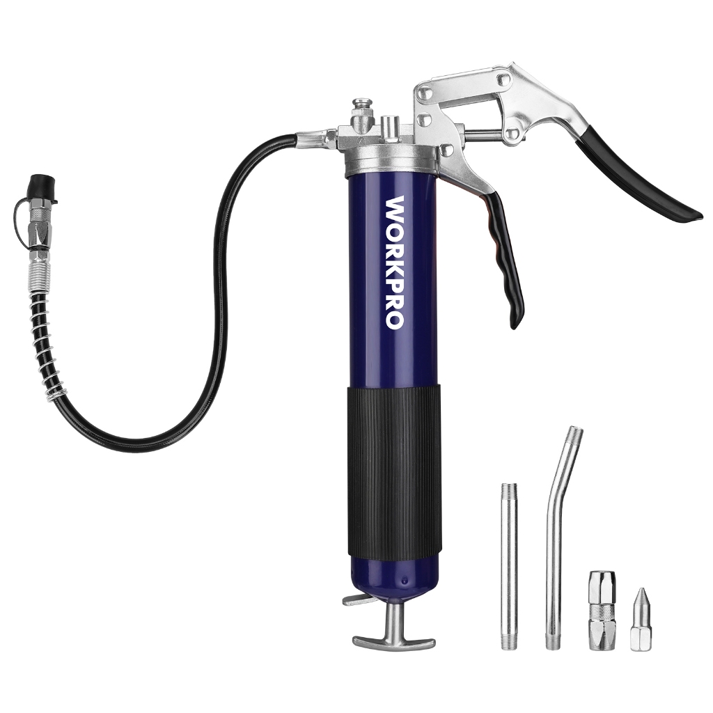 WORKPRO Grease Gun Kit 6000PSI Heavy Duty Grease Gun with 18inch ...