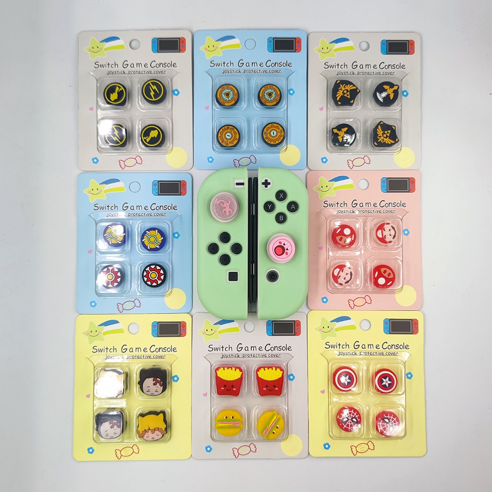 4PCS Cute Thumb Grip Caps for Nintendo Switch OLED Joy-Con controller ...
