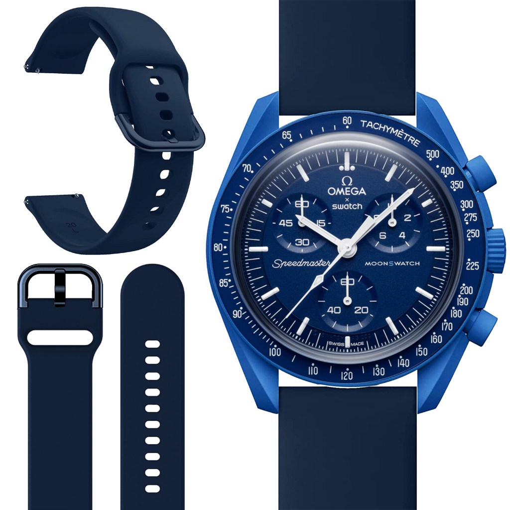 Silicone Watch Band for Omega X Swatch Moonswatch Speedmaster Quick ...