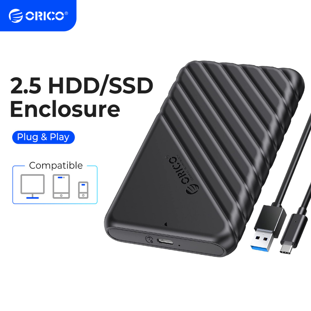 ORICO 2.5 inch USB C Hard Drive Enclosure USB 3.1 Gen 1 to SATA III ...