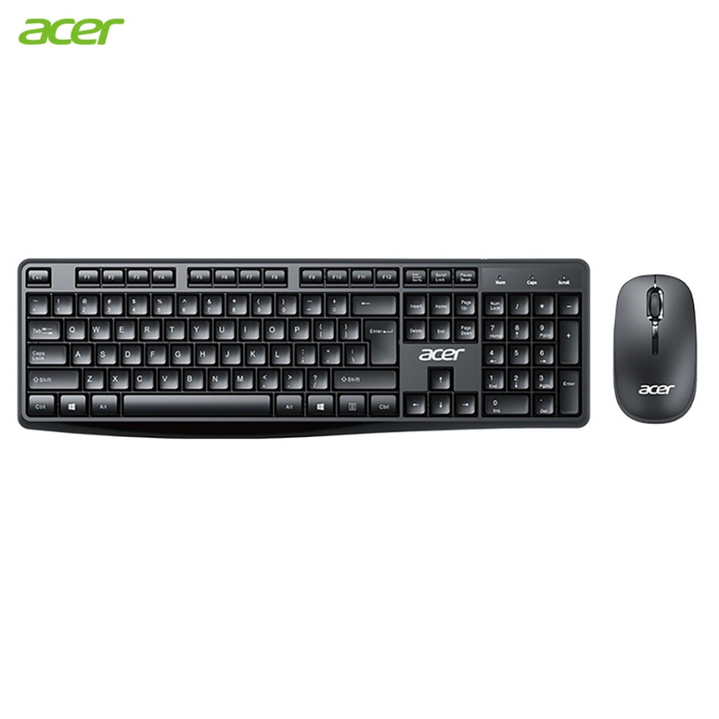Acer Wireless Keyboard and Mouse Set KM41-2K Three Speed DPI 2.4G Wireless Ergonomic Design Anti ...