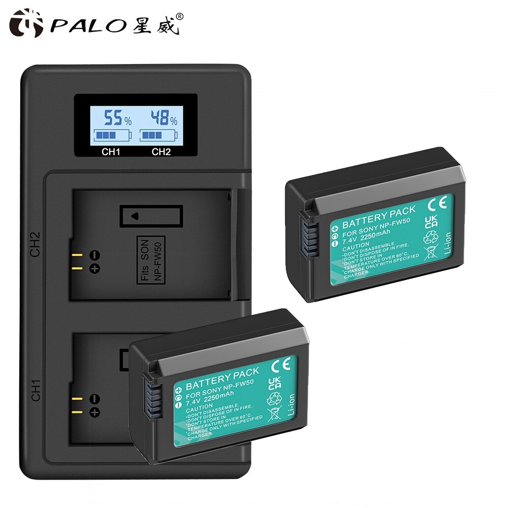 PALO NP-FW50 Charger Set / Charger / Battery Sony camera FW50 /NP-FW50 ...
