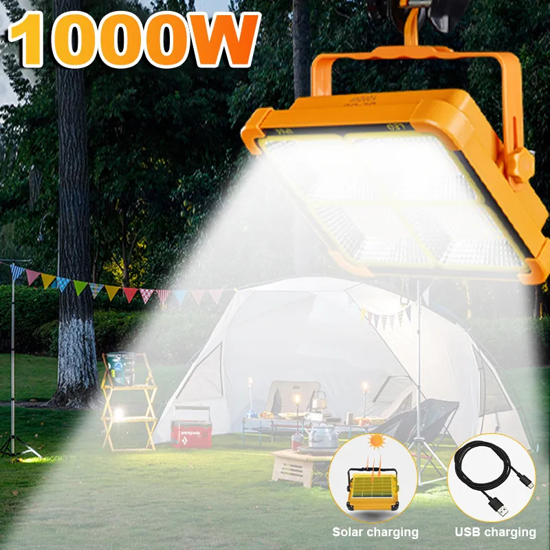 New Rechargeable Solar Flood Light Outdoor Portable LED Reflector ...
