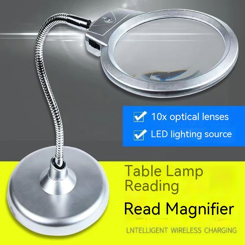 【Ready Stock 】 130MM LED Dual Magnification Desktop Magnifying Glass ...