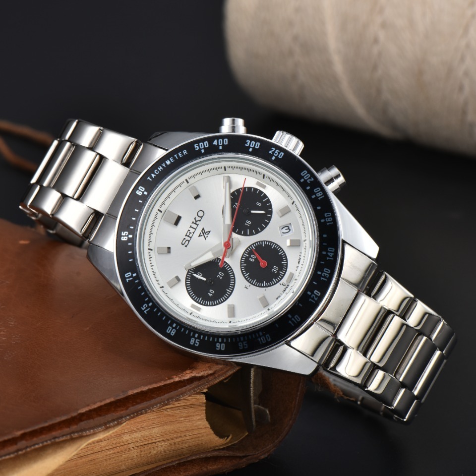 Sko Panda Eye Six-Hand Multi-Function Chronograph Men Quartz Watch ...