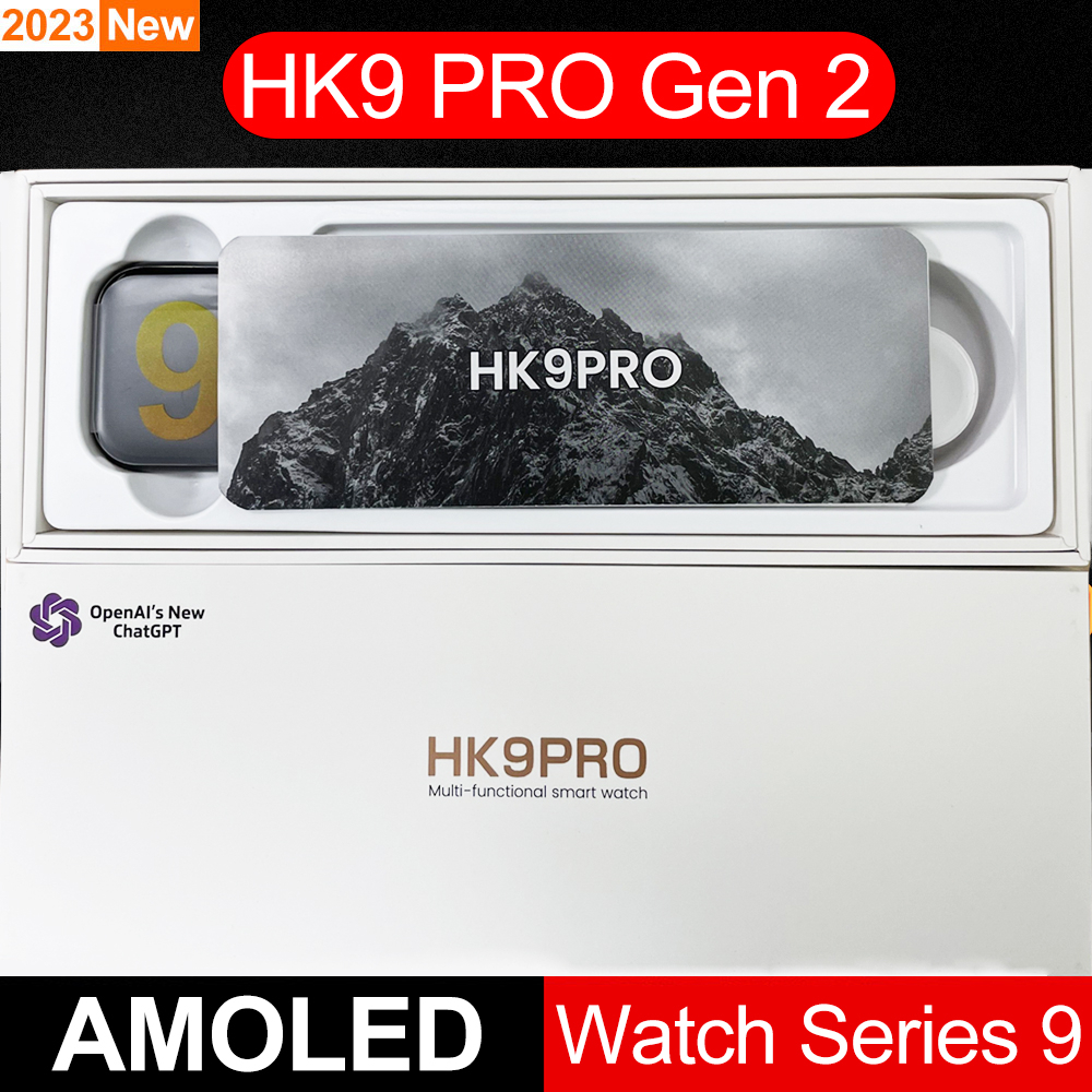 2023 HK9 Pro Gen 2 AMOLED Smart Watch Series 9 Ultra 2 Reloj Hombre Compass NFC Men's Smart ...